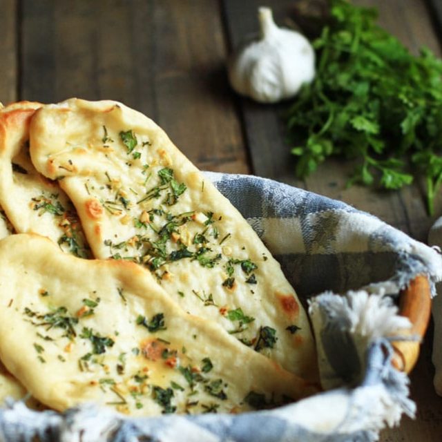Easy Homemade Garlic Cilantro Naan (Indian Flatbread) - Ginger with Spice