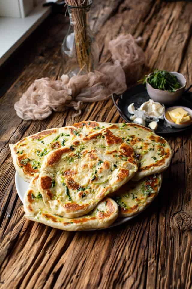 Easy Homemade Garlic and Coriander Naan - Ginger with Spice