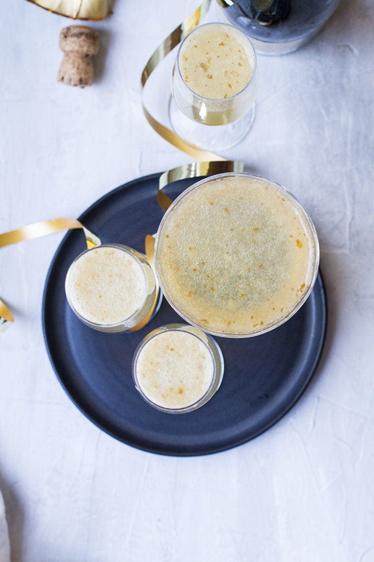 Festive Ginger Pear Bellini Recipe with 'Gold Flakes' - Ginger with Spice