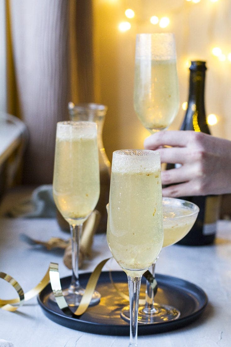 Festive Ginger Pear Bellini Recipe with 'Gold Flakes' - Ginger with Spice