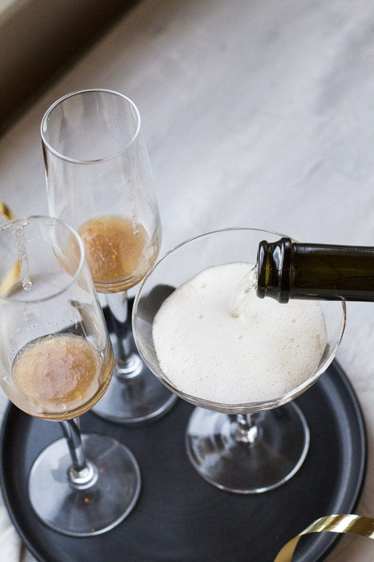 Festive Ginger Pear Bellini Recipe with 'Gold Flakes' - Ginger with Spice