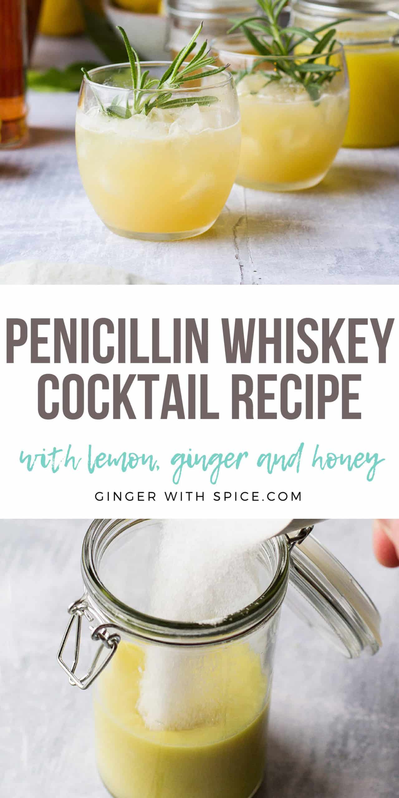 Penicillin Cocktail with Ginger, Lemon and Honey - Ginger with Spice