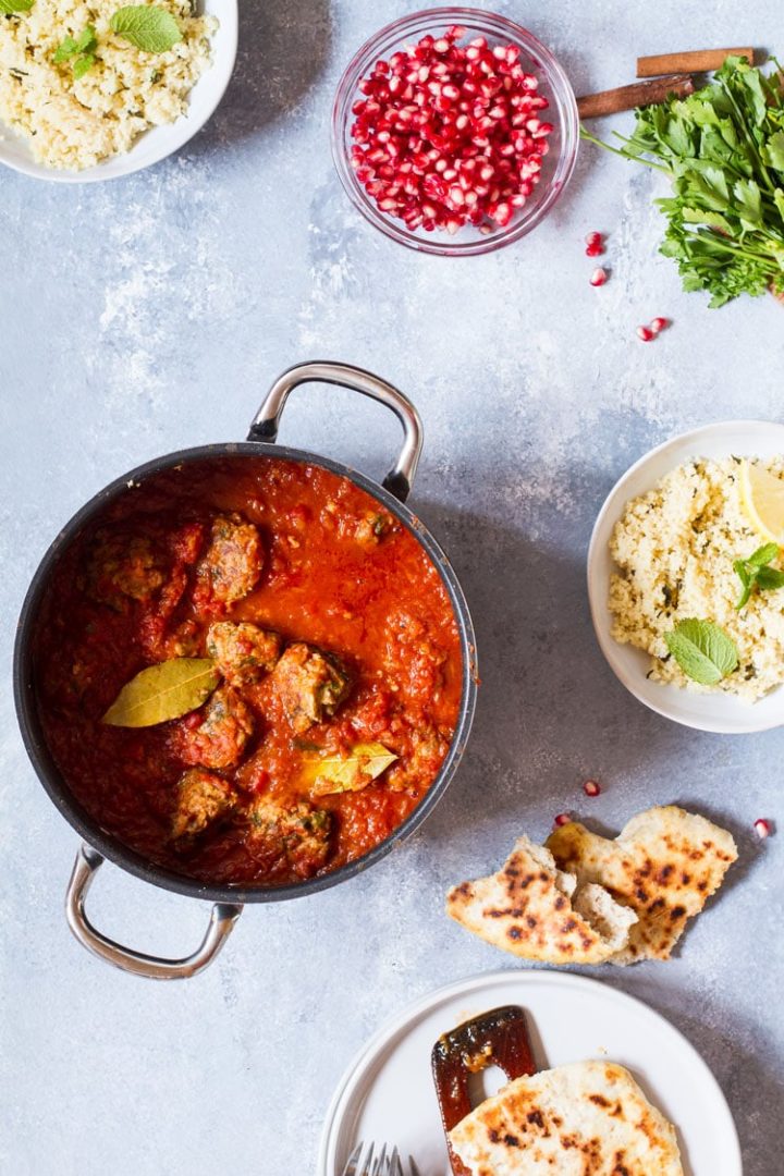 Middle Eastern Kofta Meatballs in Baharat Sauce - Ginger with Spice