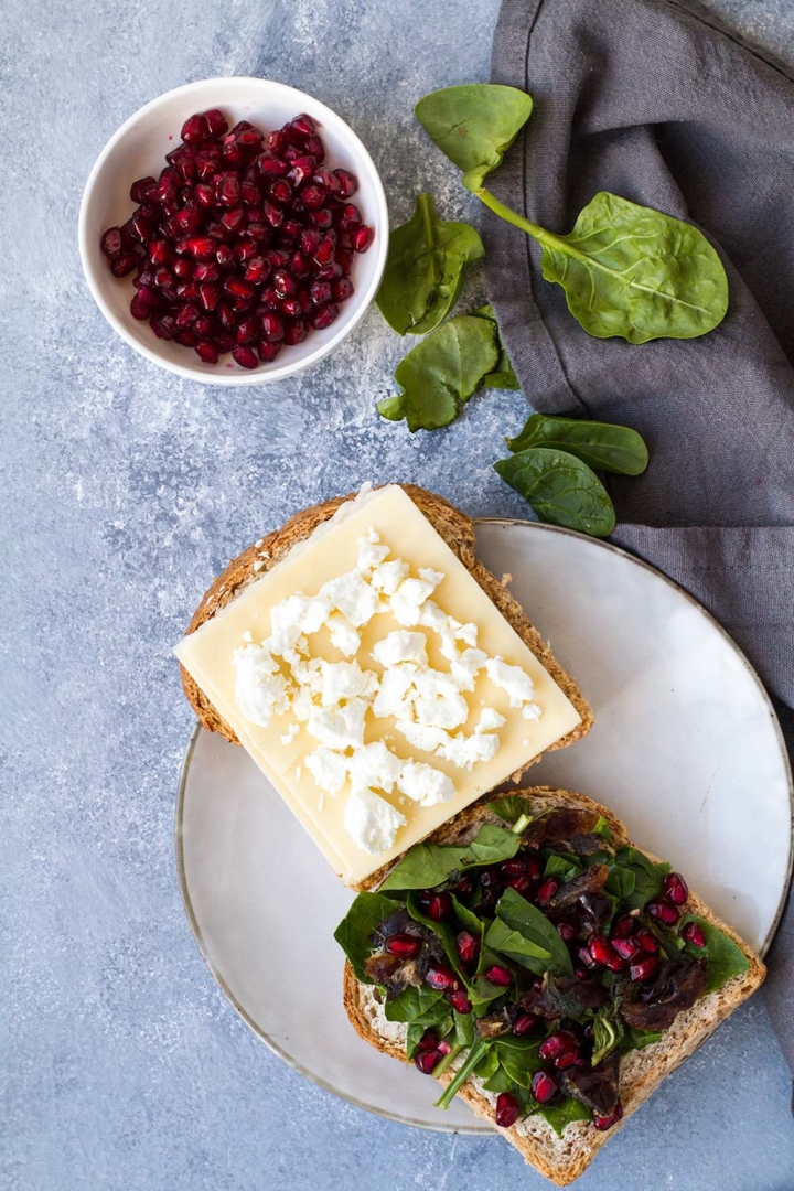 Middle Eastern Style Grilled Feta Cheese Sandwich - Ginger with Spice