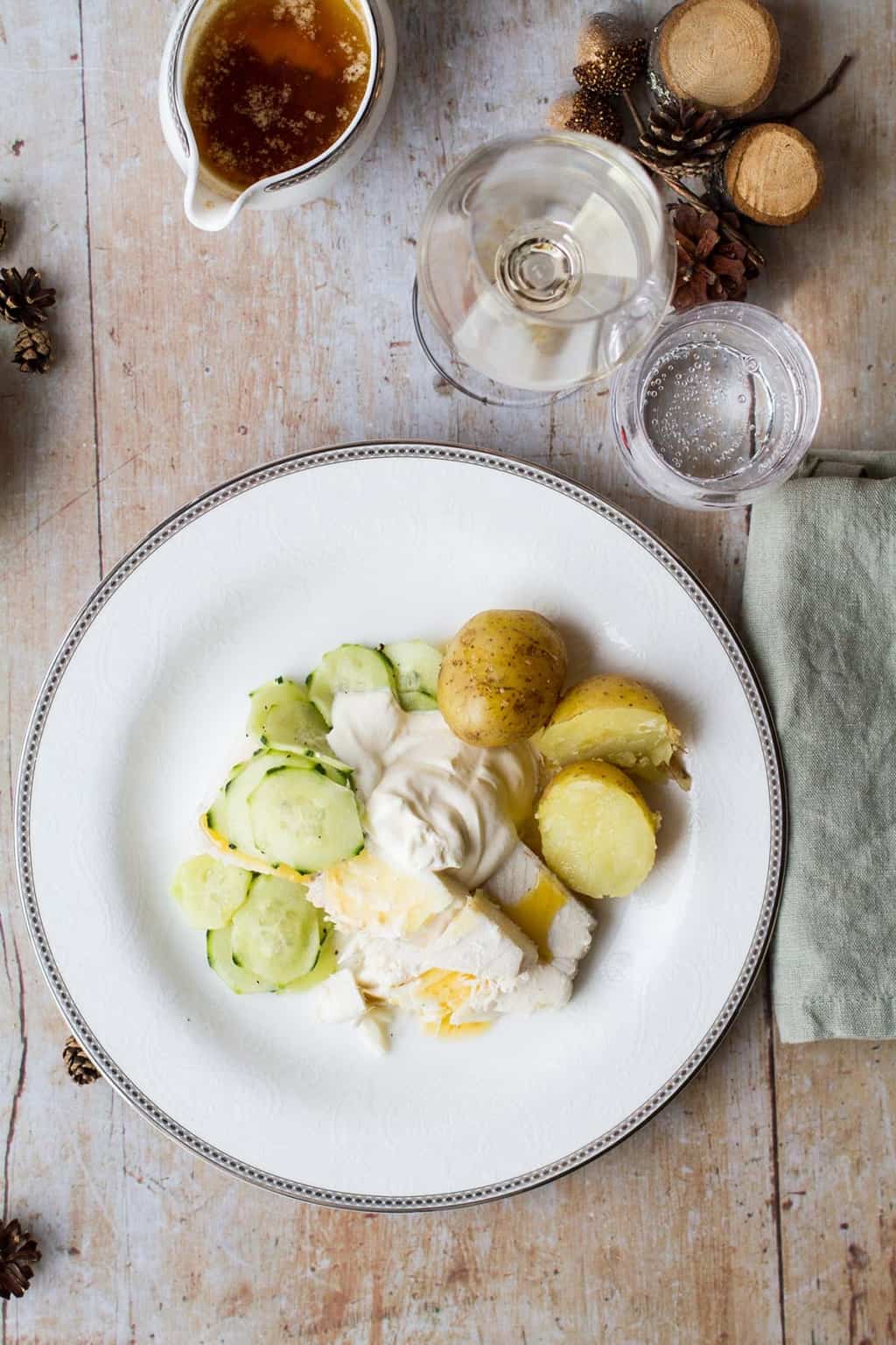 Norwegian Halibut Recipe with Whipped Sour Cream - Ginger with Spice
