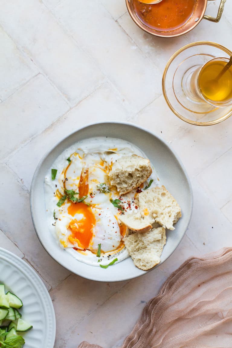 Cilbir Recipe (Turkish Eggs with Garlic Yogurt) - Ginger with Spice