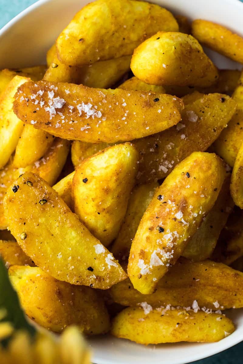 Crispy Roasted Turmeric Potatoes - Ginger with Spice