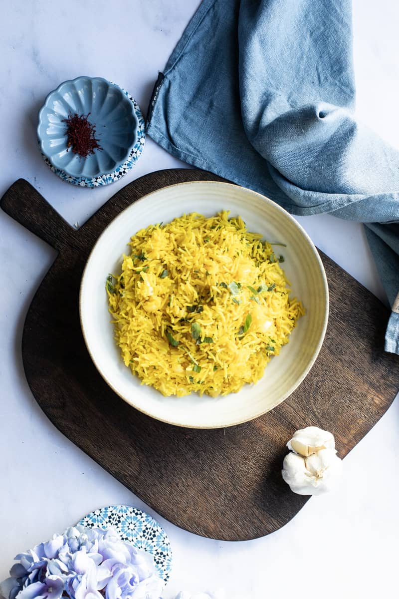 Spanish Saffron Rice (Arroz al Azafrán) - Ginger with Spice