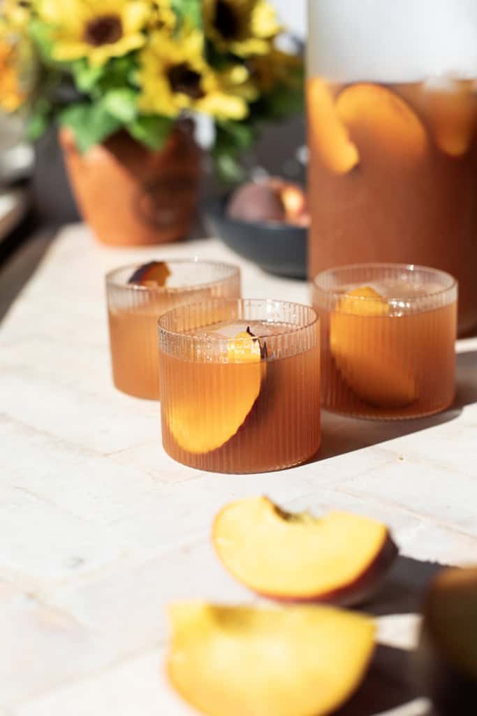 Southern Bourbon Peach Tea Cocktail - Ginger with Spice