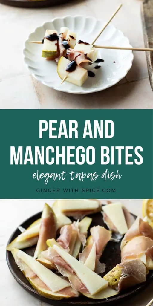 Prosciutto Pear and Manchego Appetizer - Ginger with Spice