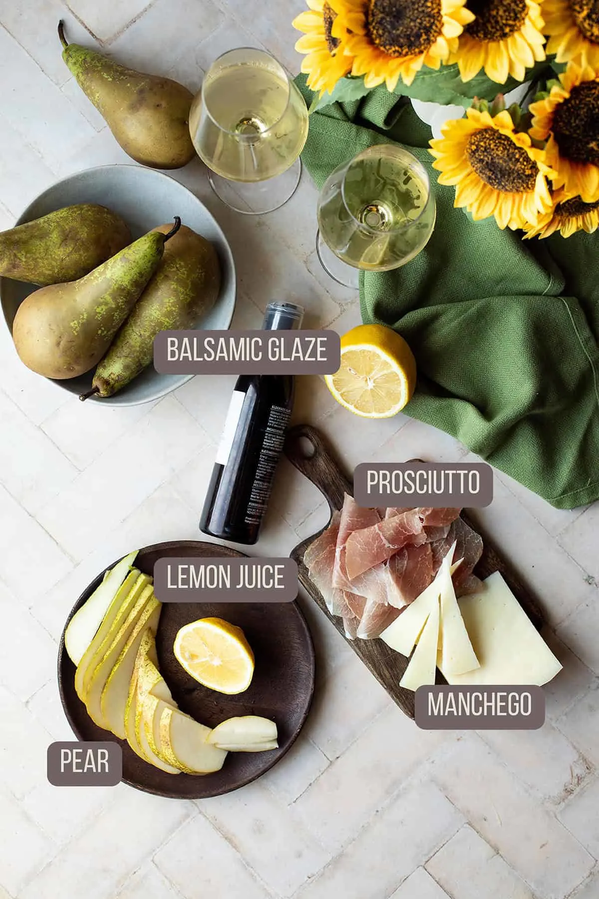 Prosciutto Pear and Manchego Appetizer - Ginger with Spice