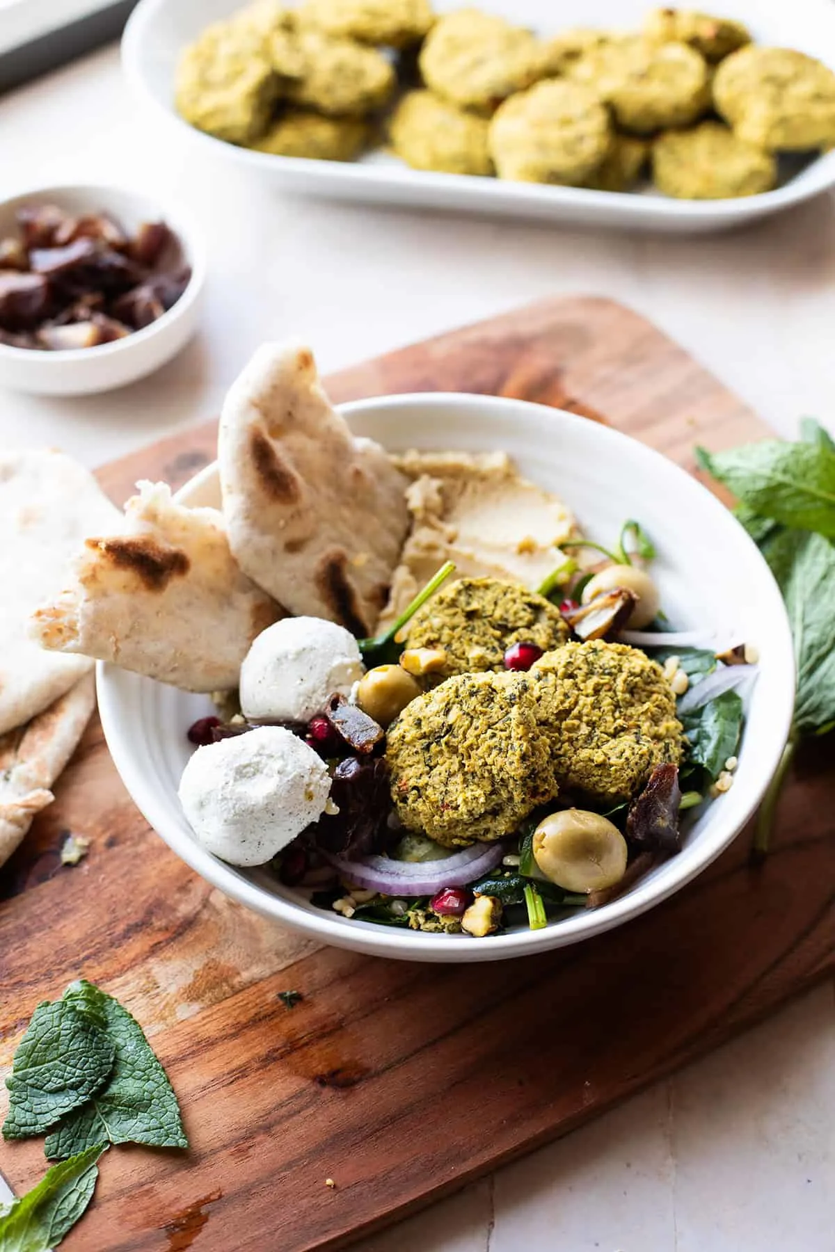 Falafel Salad Recipe with Harissa Dressing - Ginger with Spice
